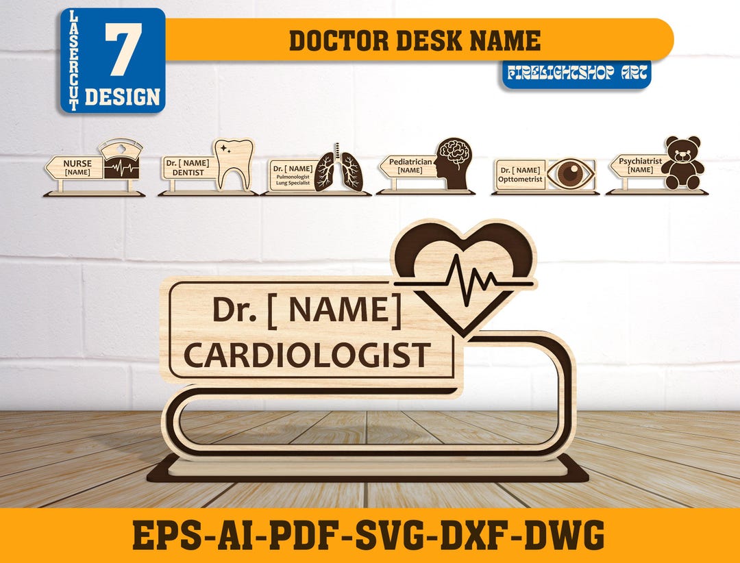 Personalized Doctor Desk Nameplates ,name Plate Lasercut,custom Doctor ...