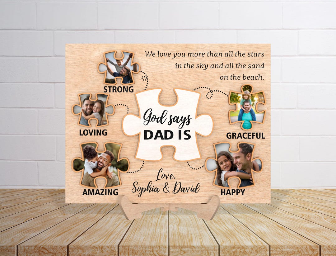 Personalized Photo Frame for Dad, Father's Day Photo Frame Mom Photo ...