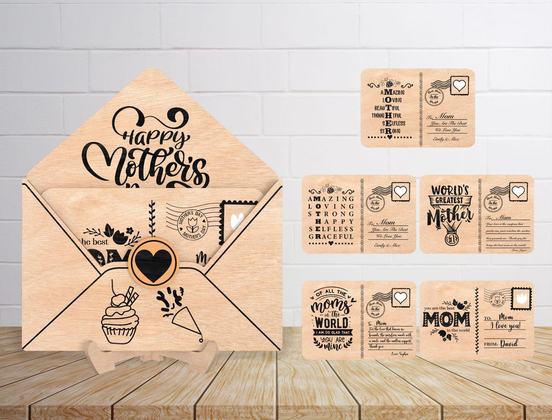 Happy Mother's Day Envelope Standing Cut File Svg, Mother's Day Present ...