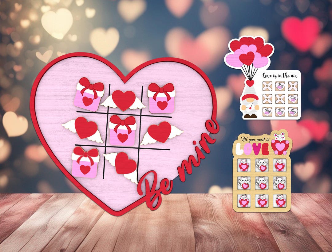 Happy Valentine's Day Tic Tac Toe Board Game Svg, Baby Cupid Cat Svg ...