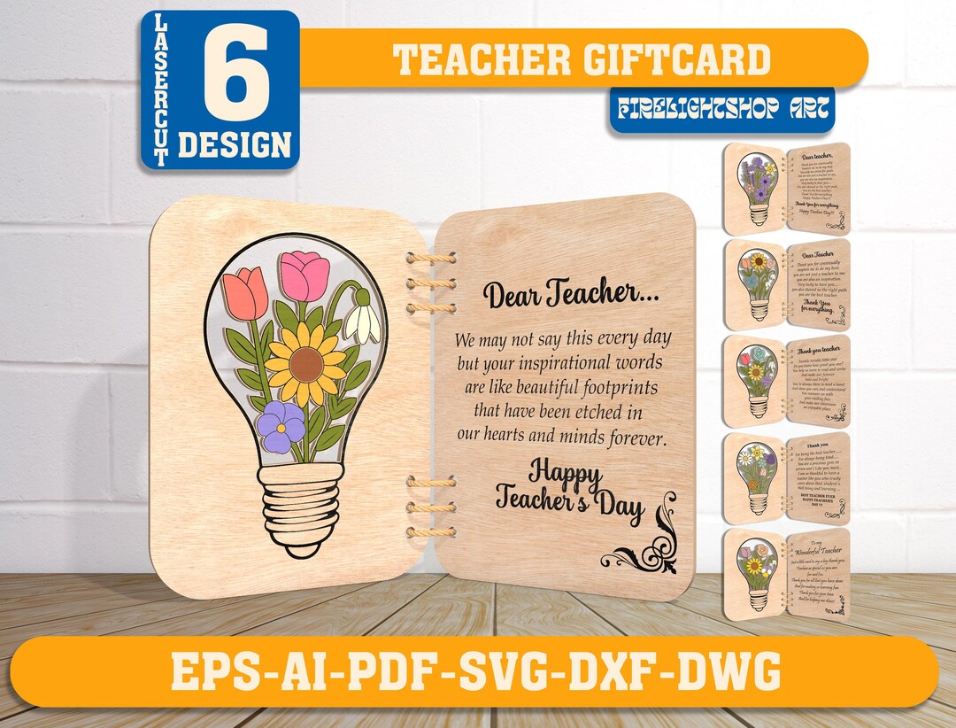 Teacher's Day Card Cut File SVG, Teacher Personalized Gift,teacher ...
