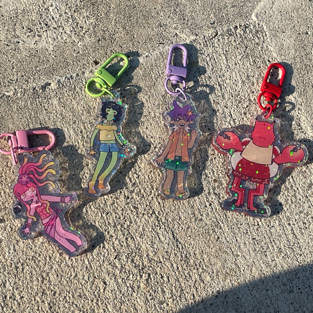 Chirpy Chips X Summer Nights Splatoon Keychains (set of 4) - Etsy