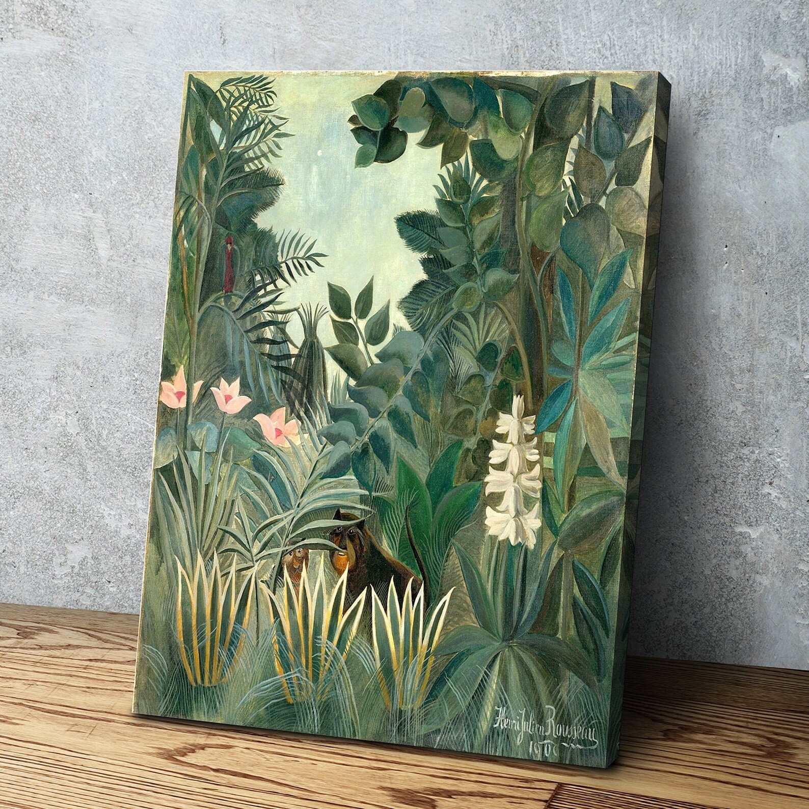 The Equatorial Jungle by Henri Rousseau Print Reproduction Canvas Wall ...