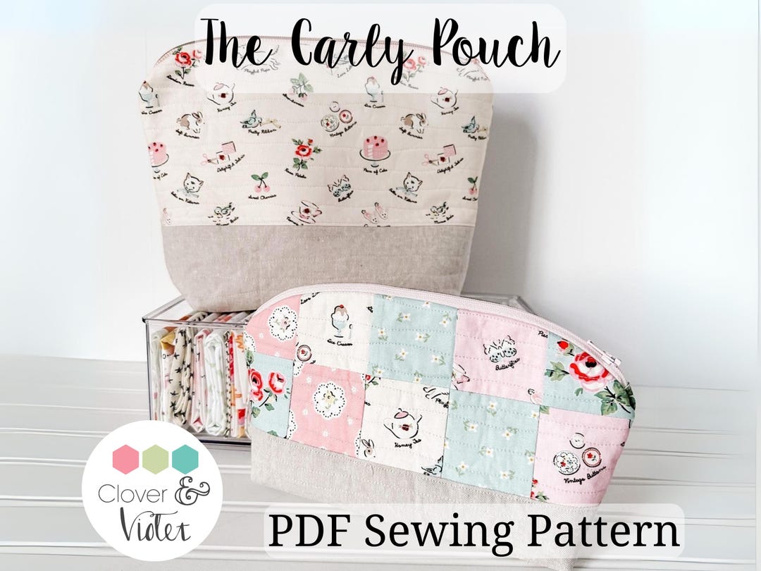 The Carly Pouch/ Patchwork Sewing Pattern - Etsy