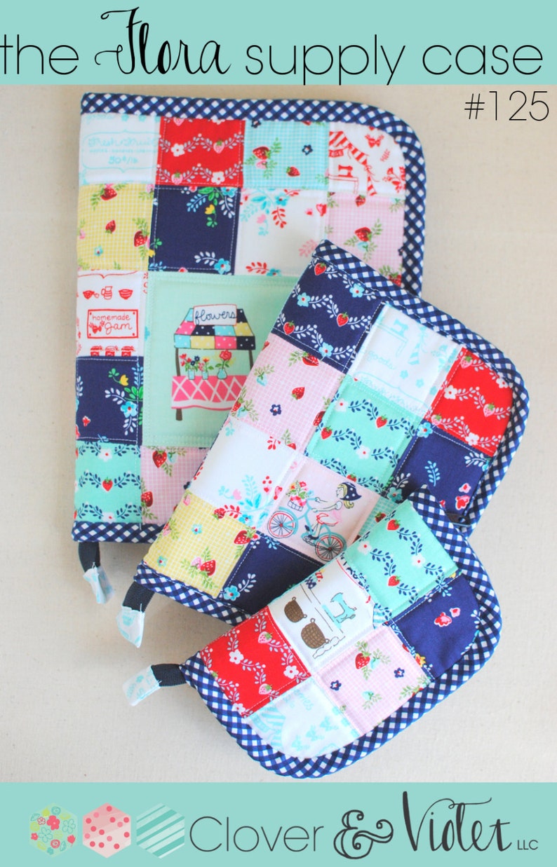 The Flora Supply Case / Patchwork Sewing Pattern - Etsy