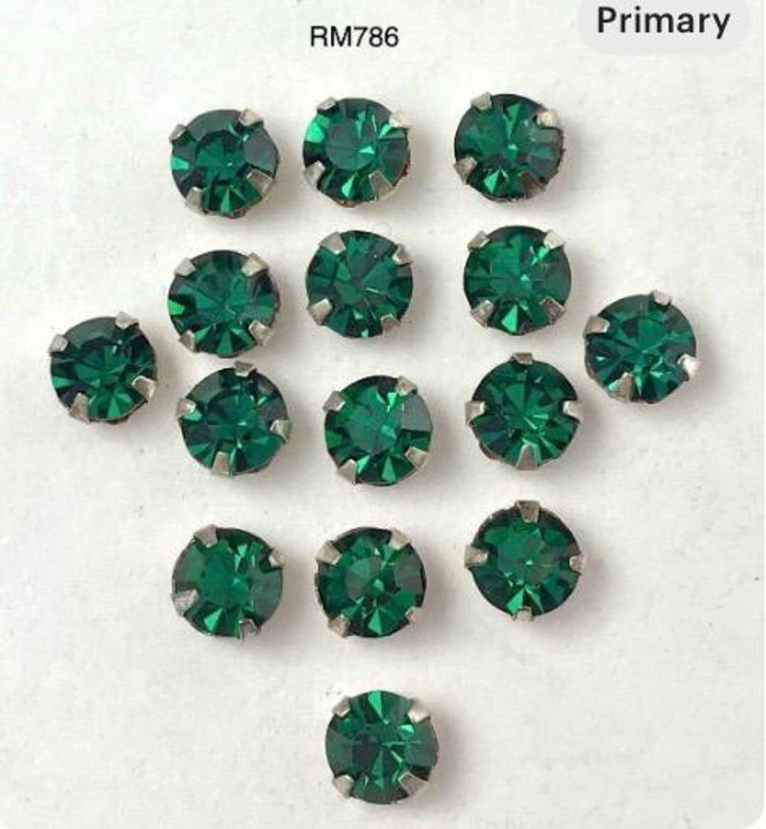 Vintage Rose Montees - RARE - 5.5mm - Sparkly Emerald Green Glass - Etsy