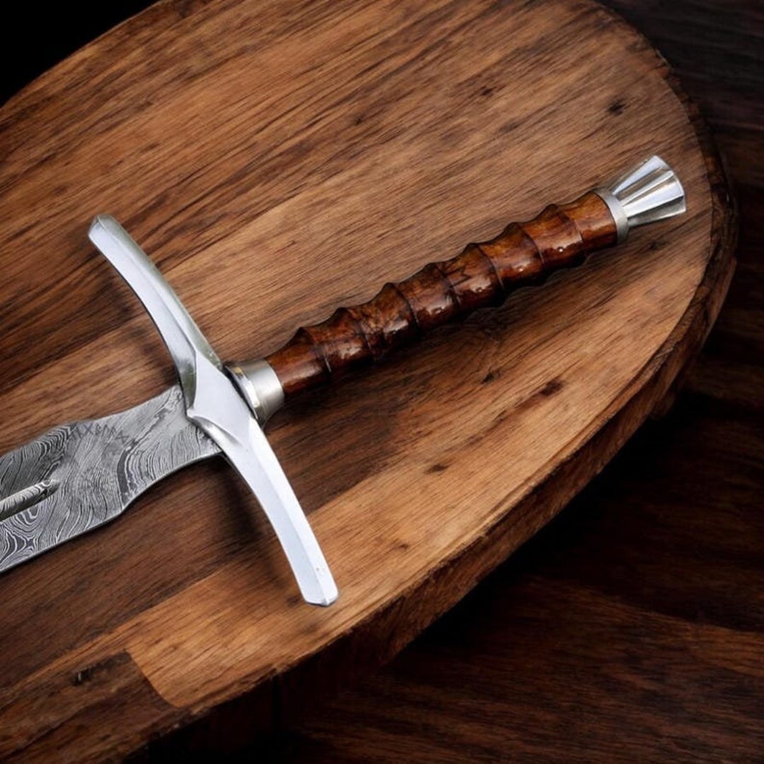 Handmade Damascus Viking Sword With Genuine Leather Sheath - Etsy