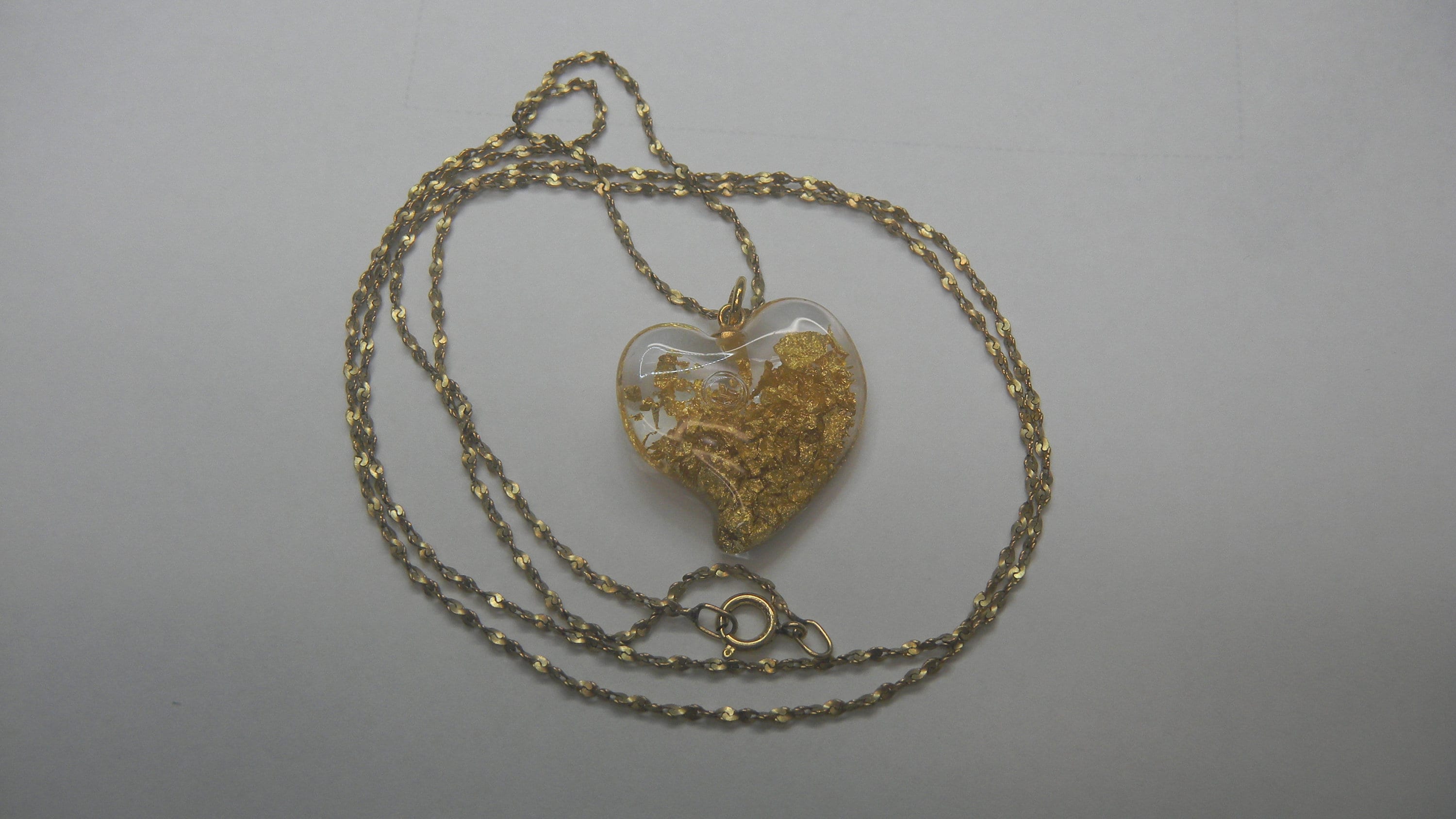 Glass wholesale Gold Small Heart Pendant