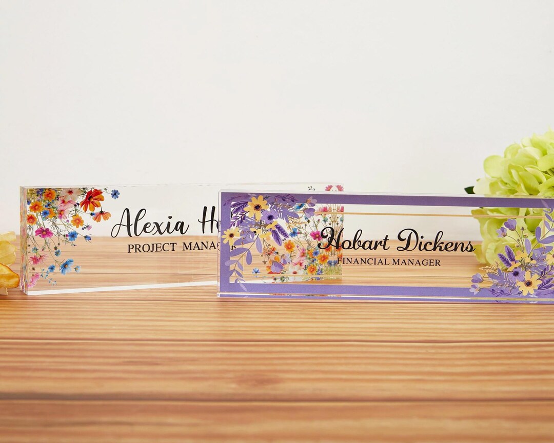 Personalized Acrylic Desk Name Plate: Teacher, CEO Office Decor - Etsy