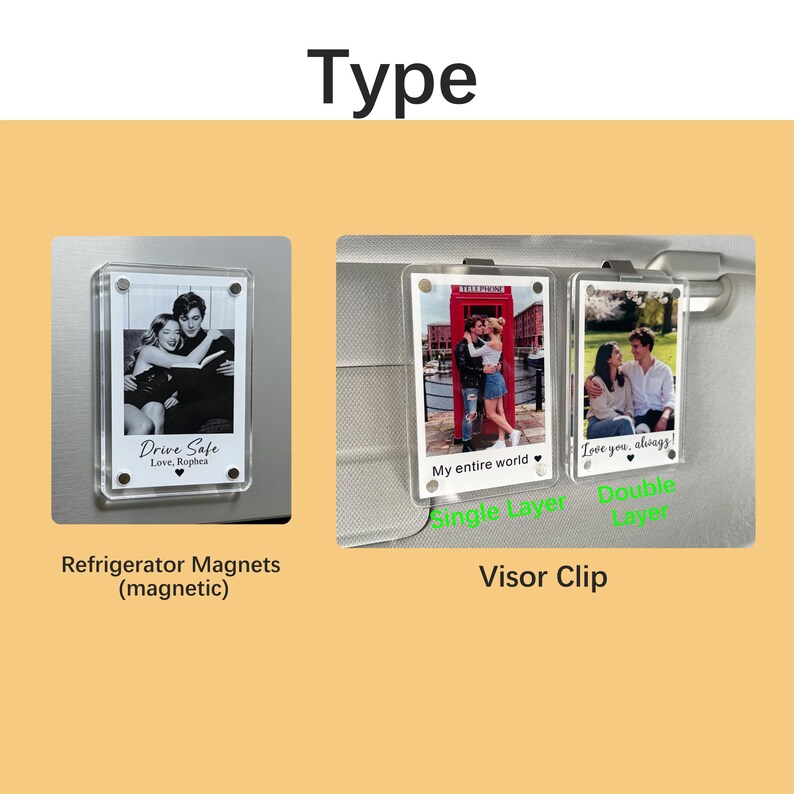 Personalized Photo Car Visor Clip, Custom Photo Car Visor Clip ...