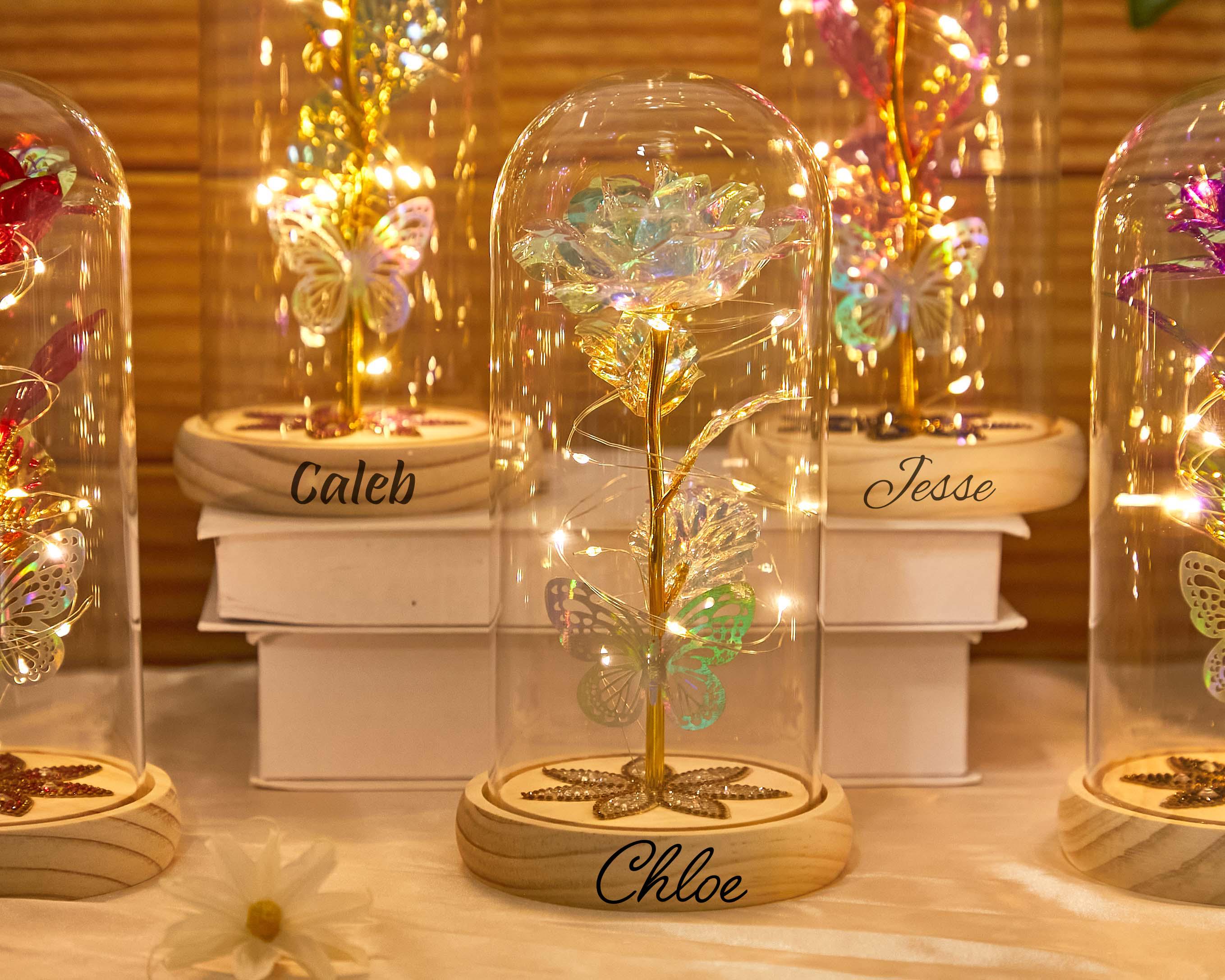 Personalized Galaxy Rose Night Light, Galaxy Rose Flower Gifts ...