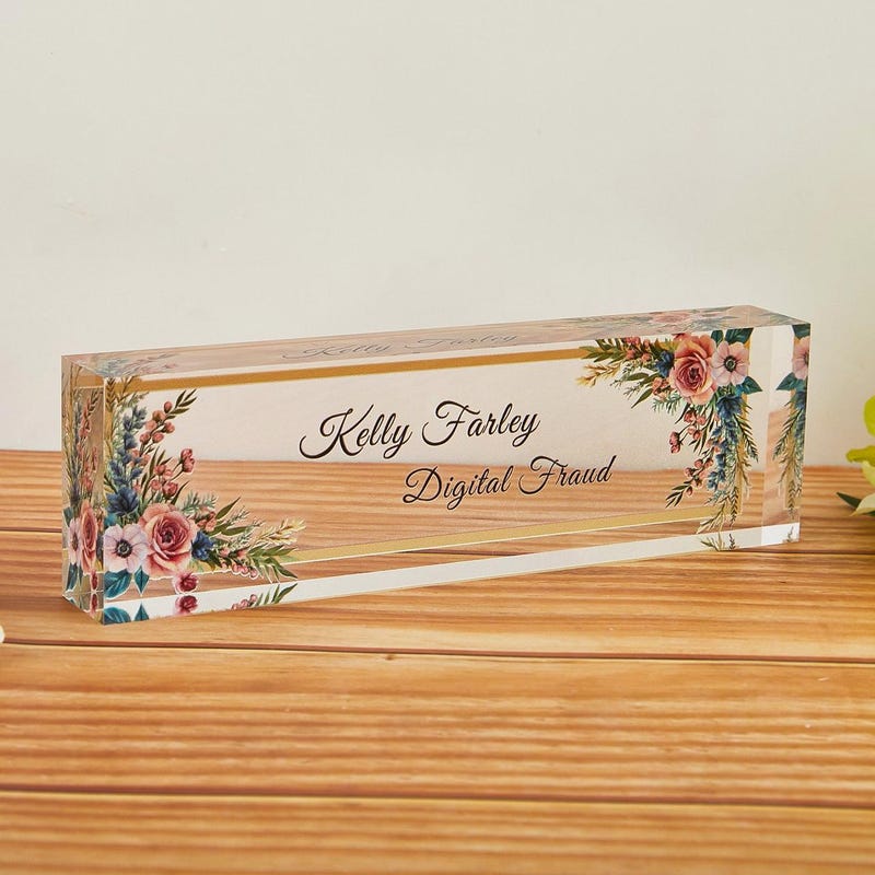 Name Plate Floral - Etsy