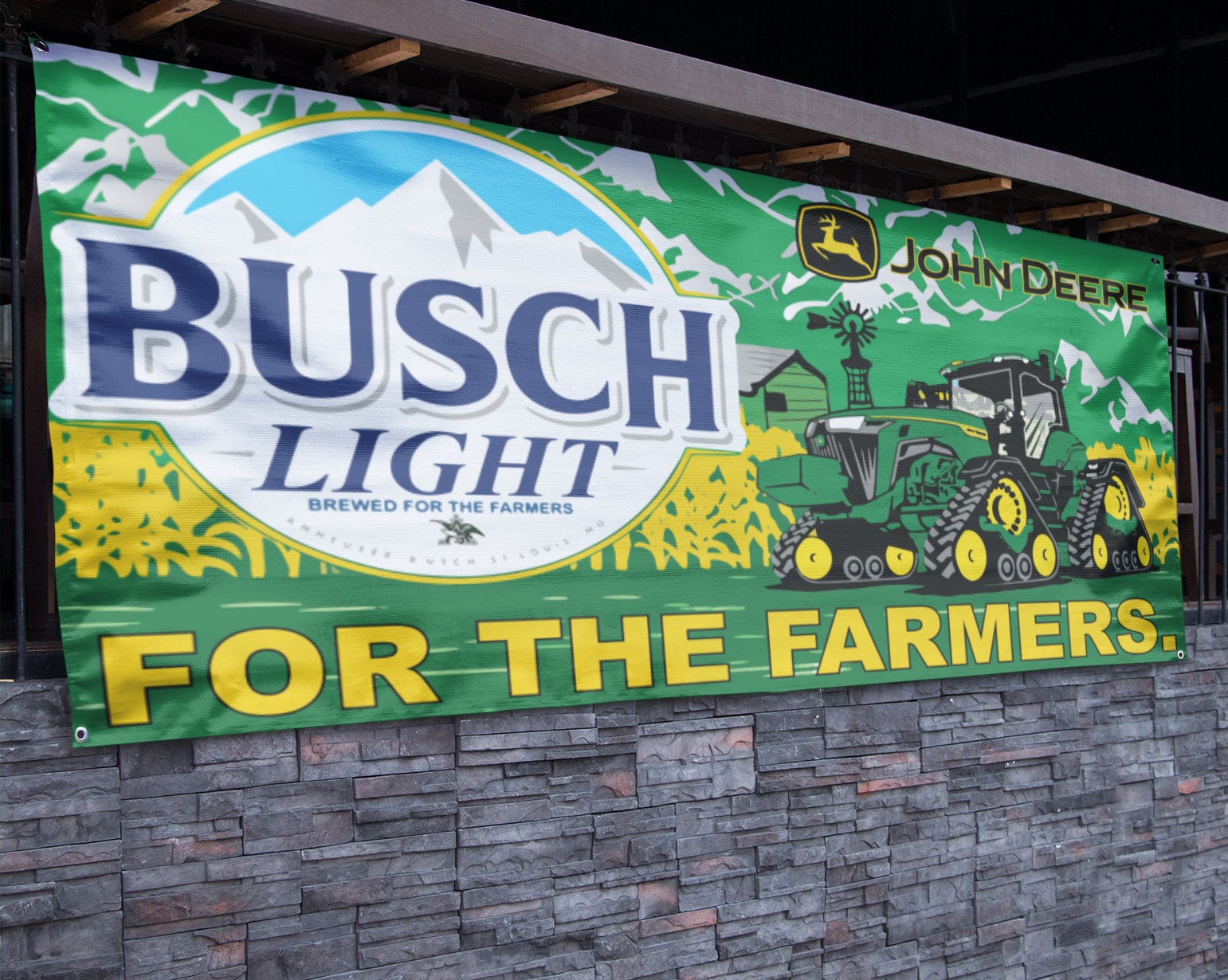 Busch Light John Deere Farmers Banner - 2.5ft X 5ft - Etsy
