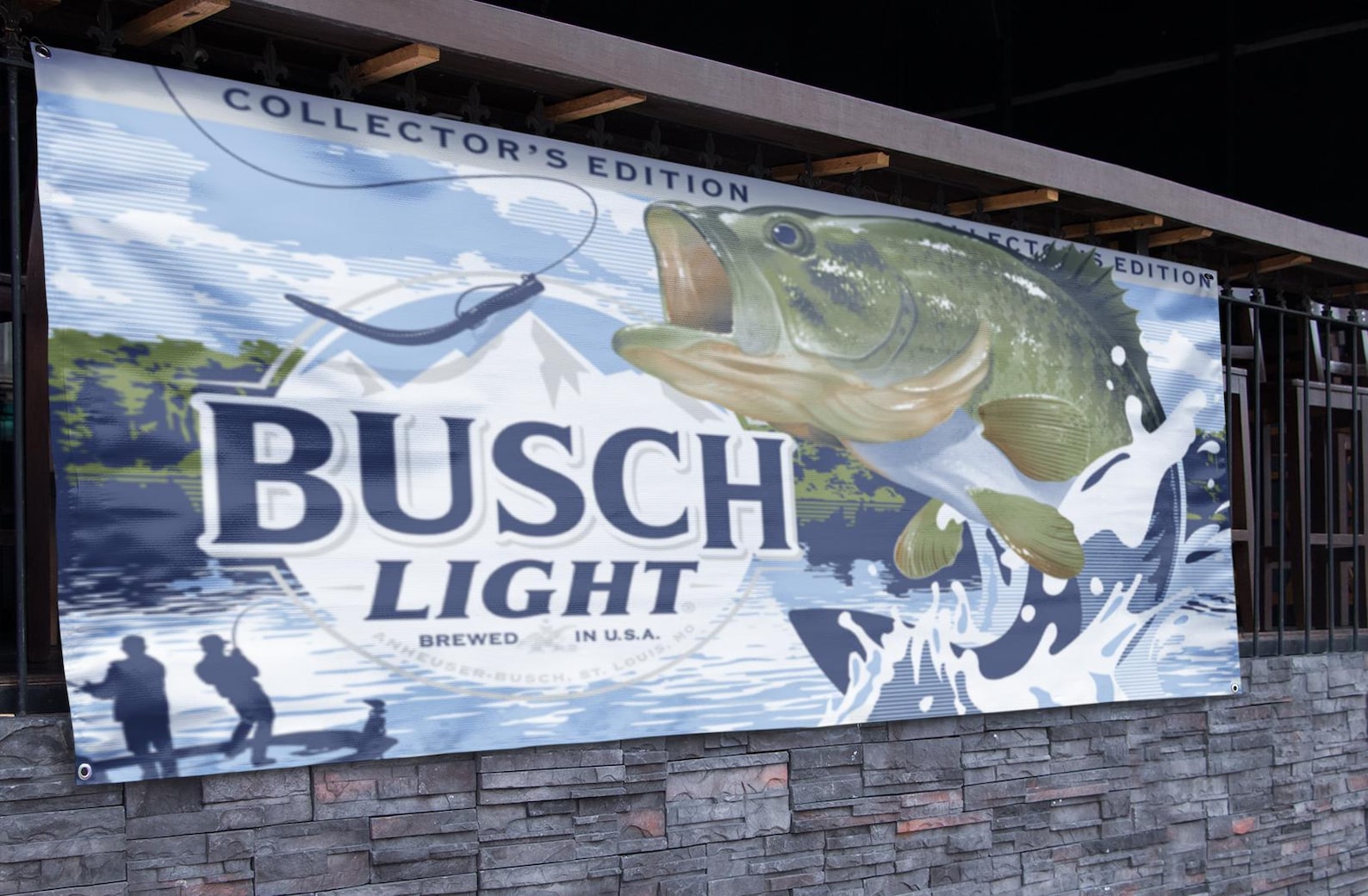 New Busch Light Bass Fishing Banner- 2.5ft X 5ft - Etsy
