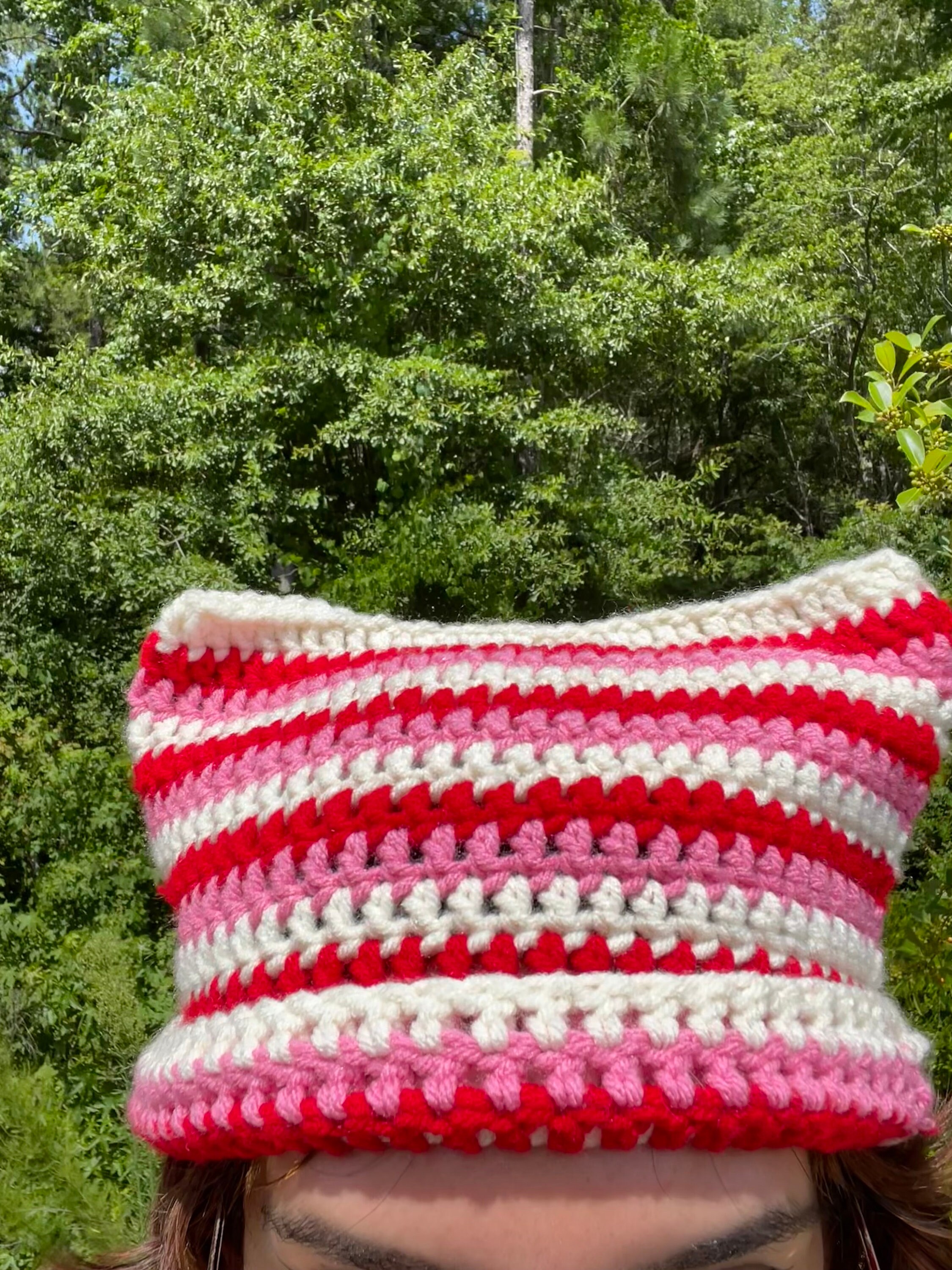 Crocheted Cat Ear Beanie - Etsy