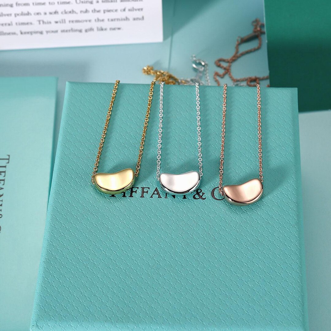 Tiffany Necklace, Good Luck Bean Necklace, Birthday Gift - Etsy