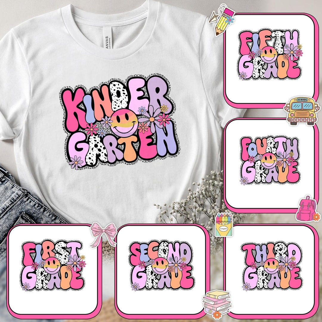 Retro Back to School Bundle, Kindergarten, First Day of School, School ...