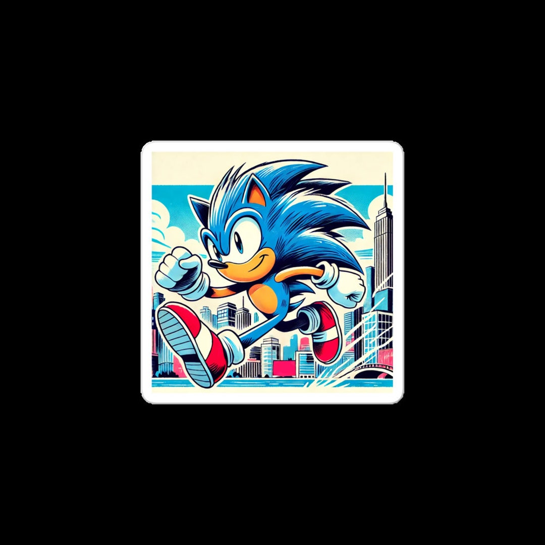 Sonic the Hedgehog: Comic Art Sticker - Etsy