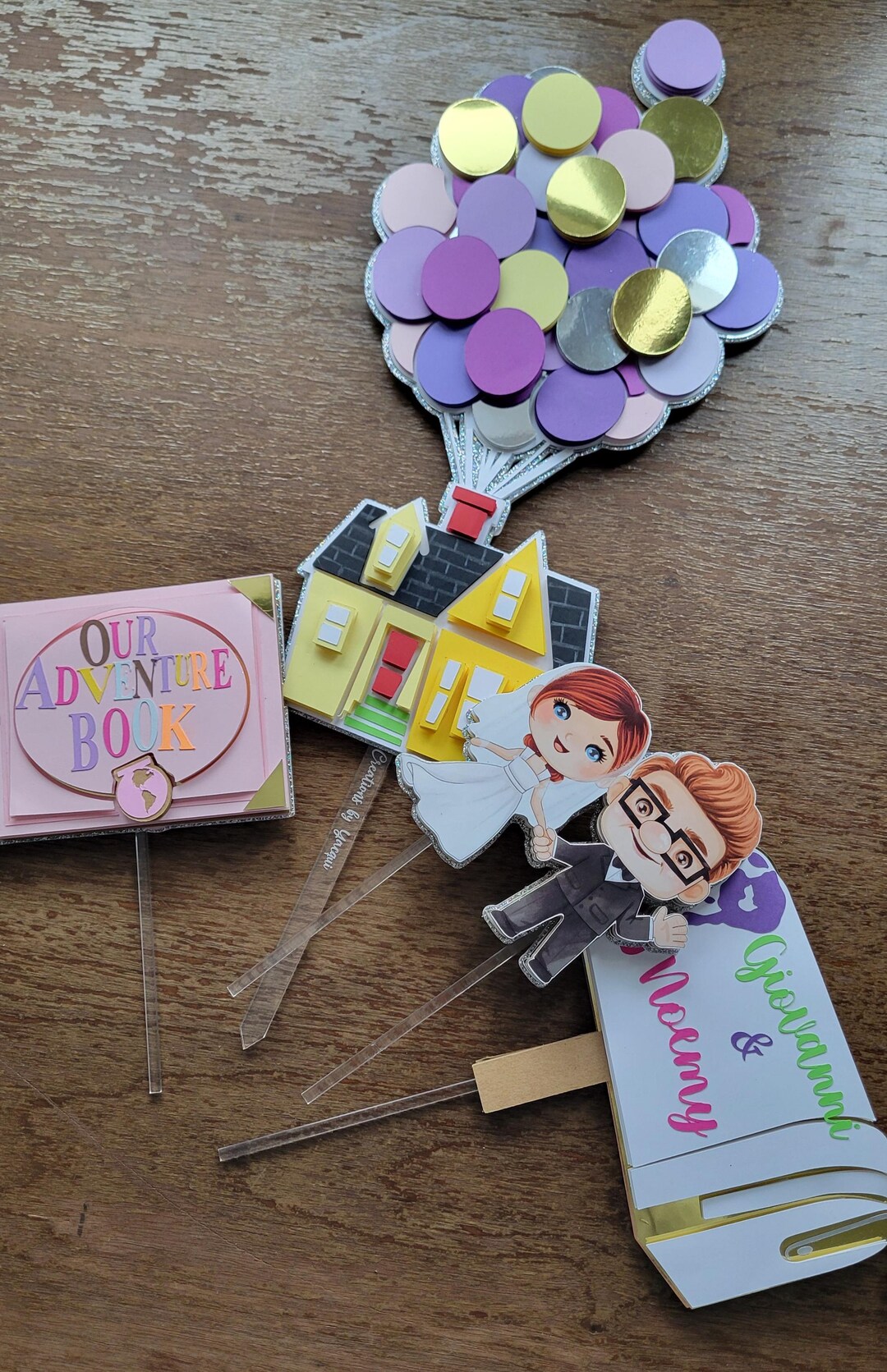 Personalized up Movie Cake Toppers: 3D Wedding Decoration - Etsy