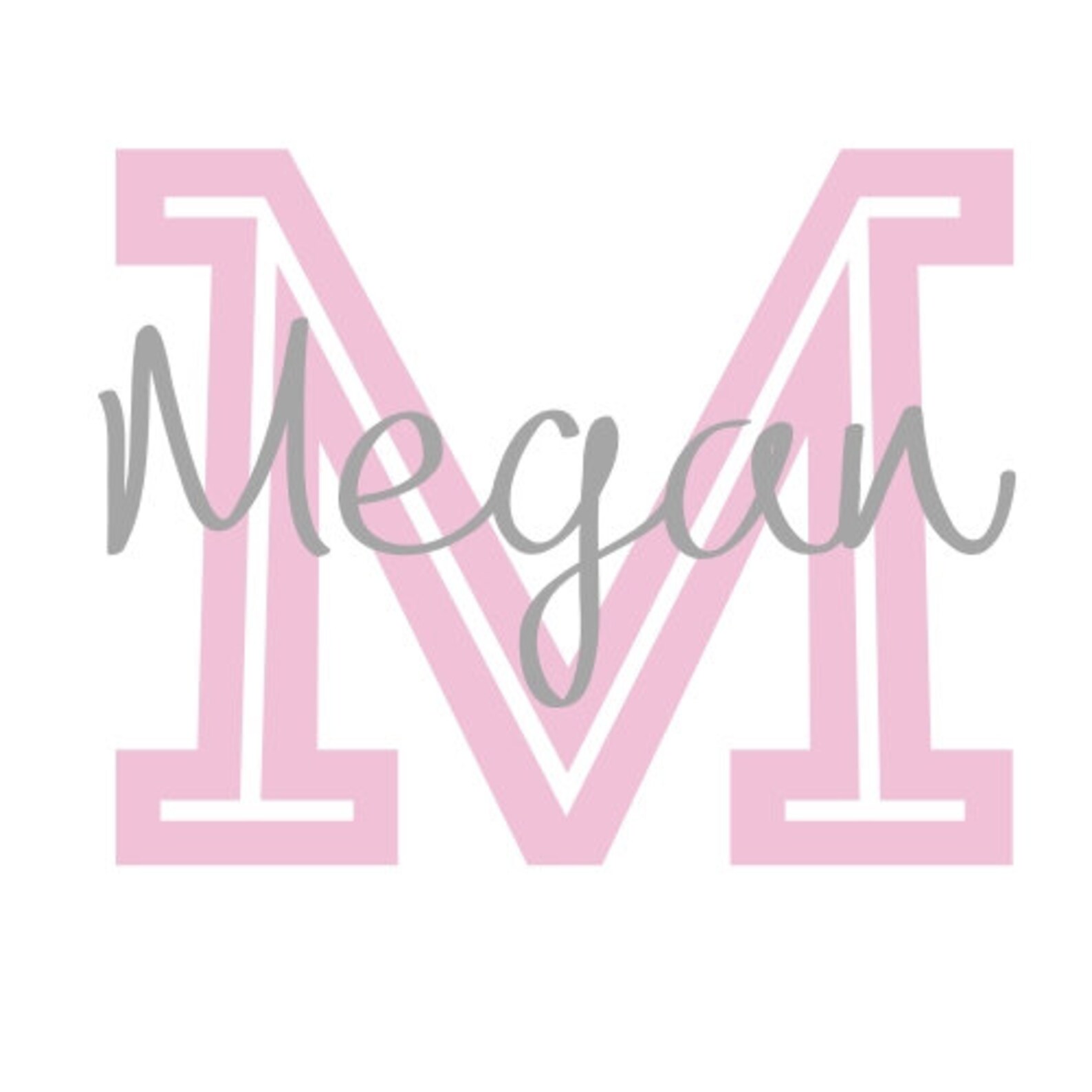 Monogram DTF Heat Vinyl Transfer - Etsy