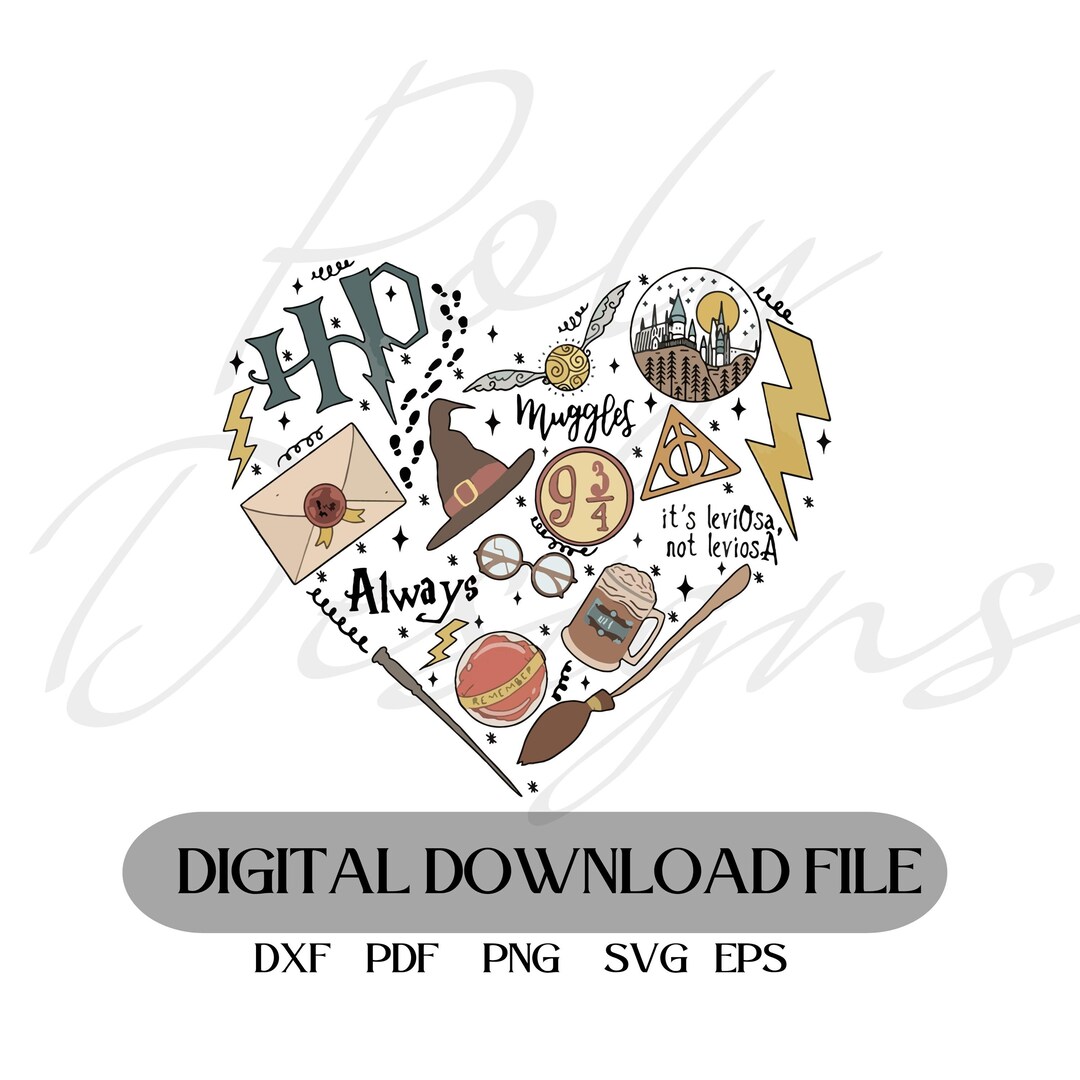 Potter Heart PNG Three Broomsticks Butterbeer Muggles Svg Hogwarts ...