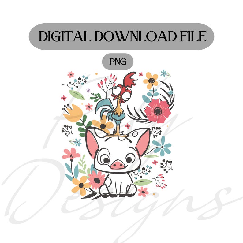 Pua Hei Hei PNG Moana Inspired Svg Digital Download File Sublimation ...