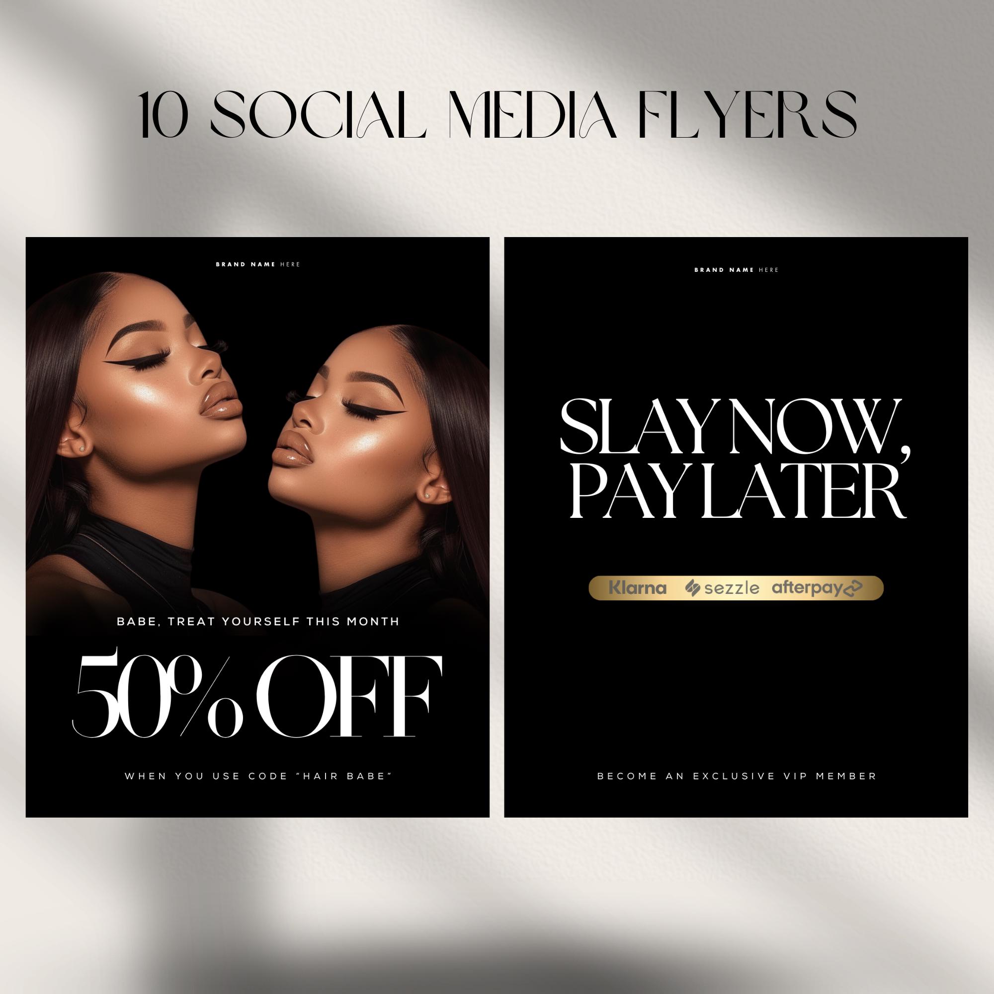 10 Hair Flyers, Hair Marketing Flyers, Hair Sale Flyer, Beauty Flyer ...