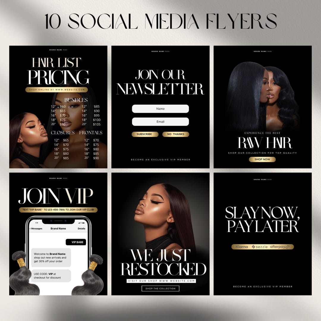 10 Hair Flyers, Hair Marketing Flyers, Hair Sale Flyer, Beauty Flyer ...