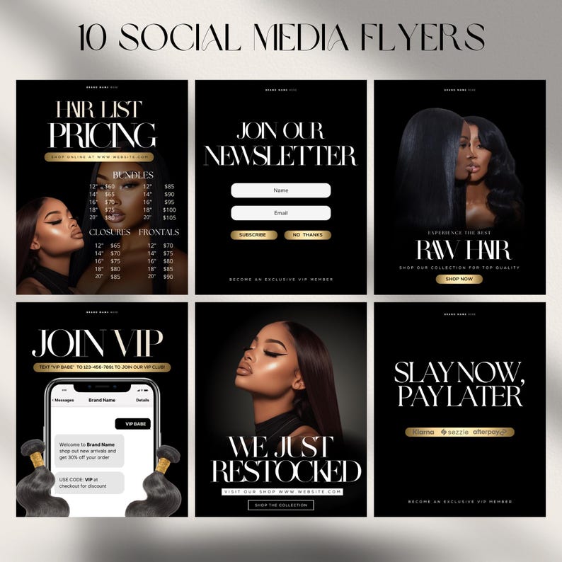 10 Hair Flyers, Hair Marketing Flyers, Hair Sale Flyer, Beauty Flyer ...