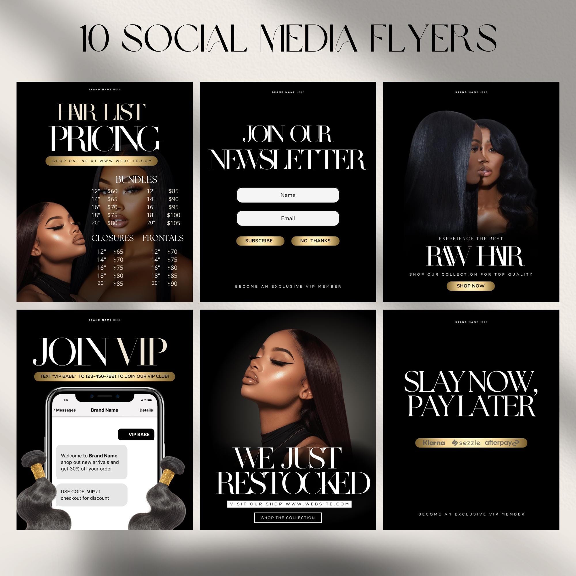 10 Hair Flyers, Hair Marketing Flyers, Hair Sale Flyer, Beauty Flyer ...