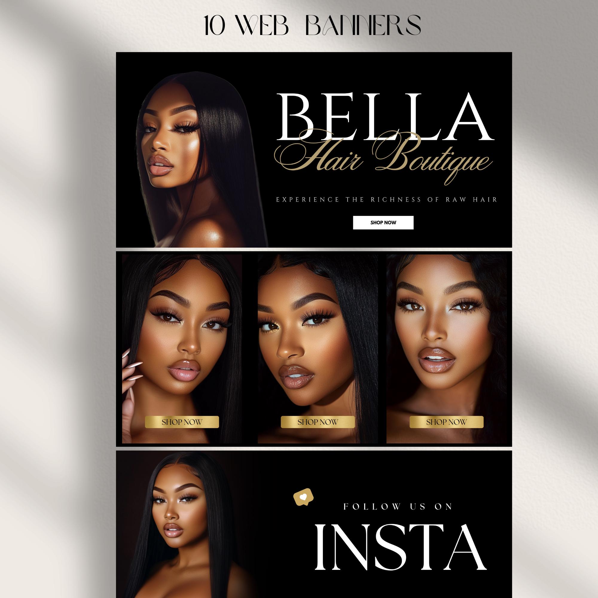 10 Luxury Beauty Banners, Salon Banners, Web Banners, Salon Website ...