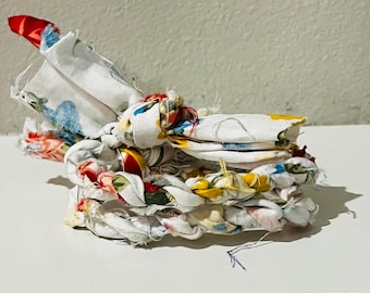 Braided Fabric Bracelet Torn Fabric Bracelet Shabby Style Bracelet Boho Handmade Jewelry ...