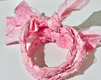 Braided Fabric Bracelet Torn Fabric Bracelet Shabby Style Bracelet Boho Handmade Jewelry ...