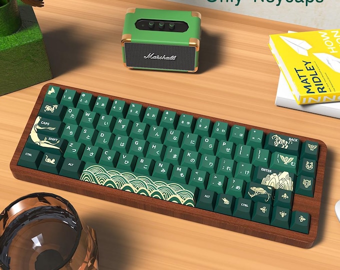 Animal Forest Green Color Keycaps | Cherry Profile for Mechanical ...