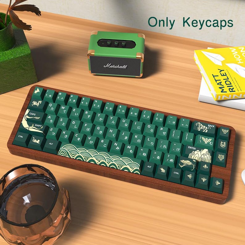 Animal Forest Green Color Keycaps | Cherry Profile for Mechanical ...