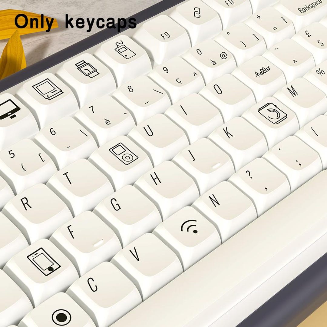 White Keycaps Minimalism Theme XDA Profile Keycaps PBT Keycap With ISO ...