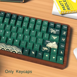 Animal Forest Green Color Keycaps | Cherry Profile for Mechanical ...