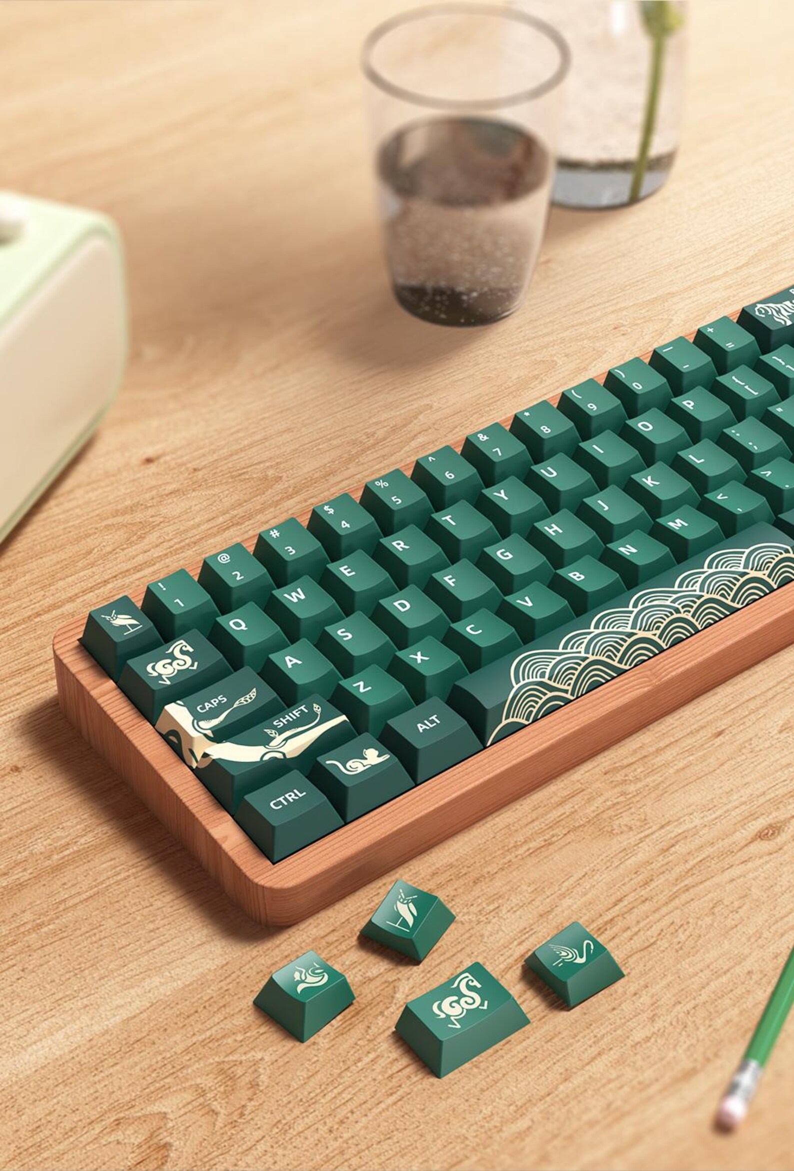 Animal Forest Green Color Keycaps Cherry Profile for Mechanical ...