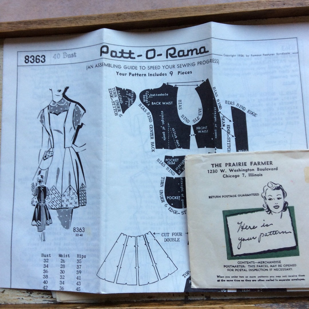 1956 Apron Pattern From the Prairie Farmer - Etsy
