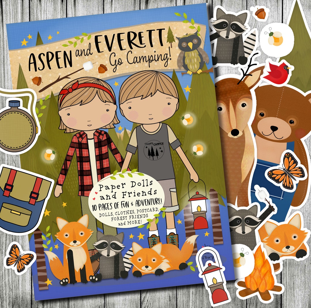 Camping Paper Dolls, Craft for Kids, Lori Nawyn - Etsy Österreich
