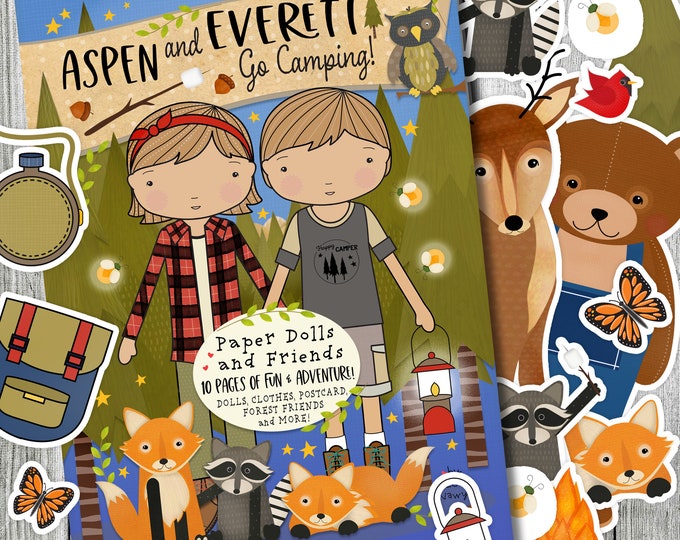 Camping Paper Dolls, Craft for Kids, Lori Nawyn - Etsy