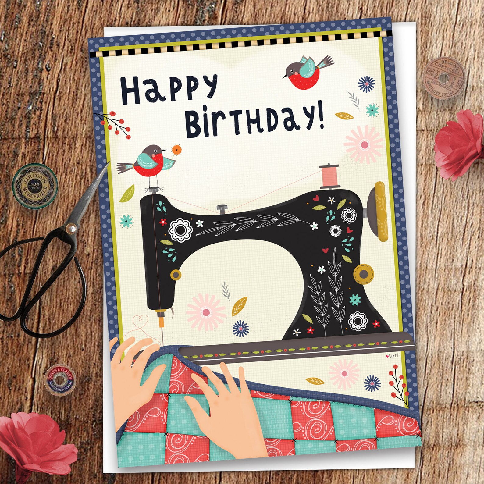 Quilt Birthday Card Quilt Greeting Card Sewing Birthday - Etsy