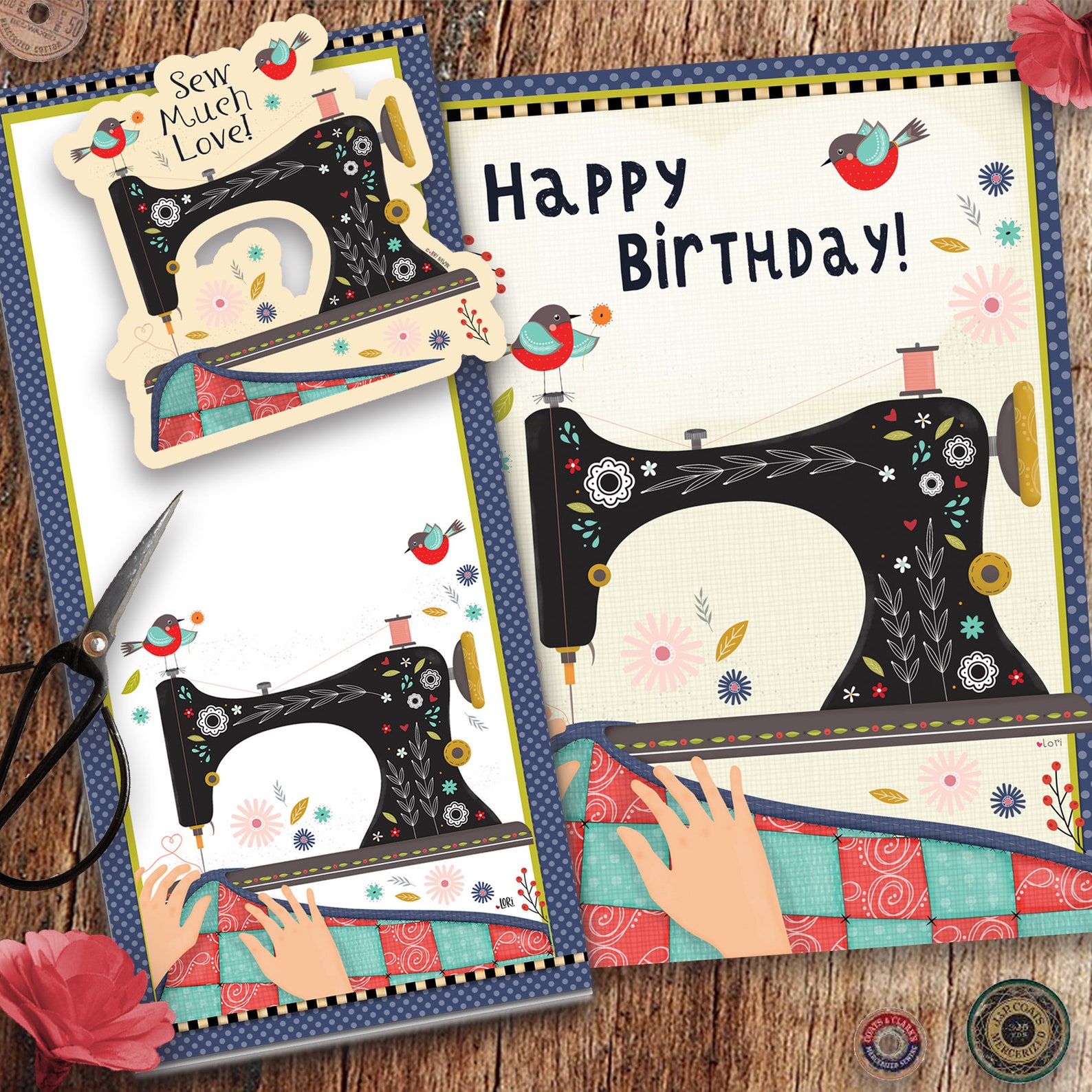 Quilt Birthday Card Quilt Greeting Card Sewing Birthday - Etsy