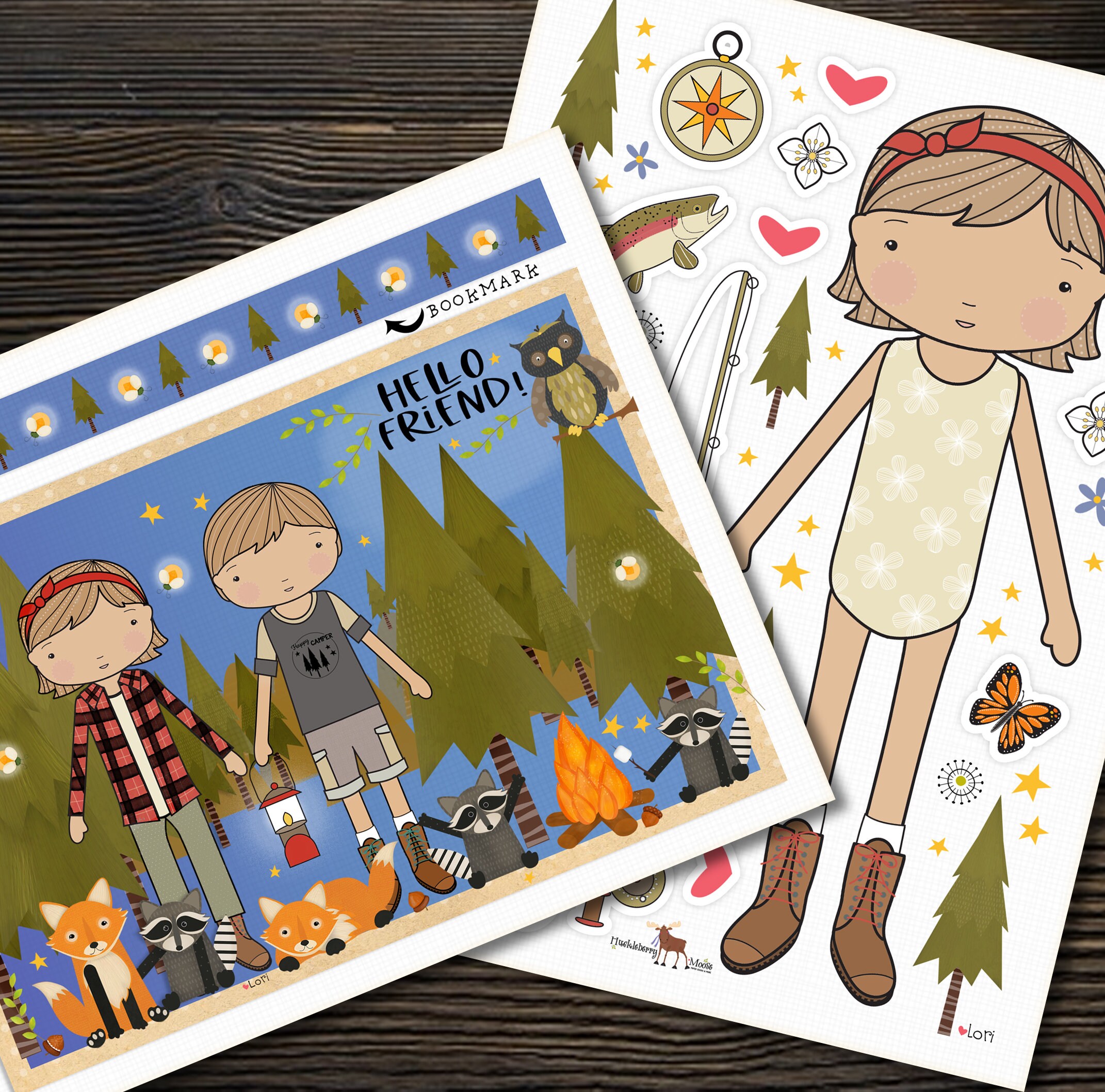 Camping Paper Dolls, Craft for Kids, Lori Nawyn - Etsy