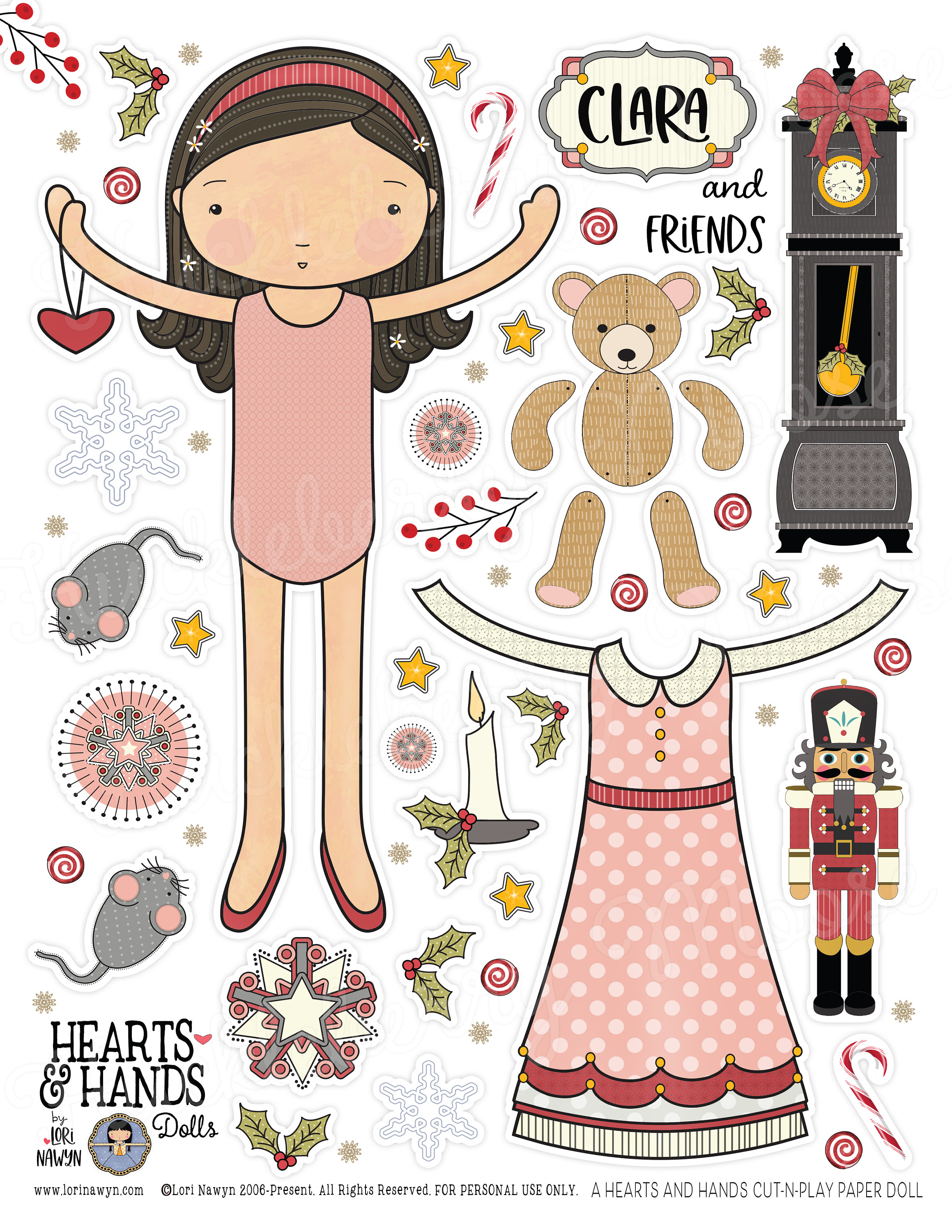 Paper Doll Printable Nutcracker Printable Clara and Friends - Etsy