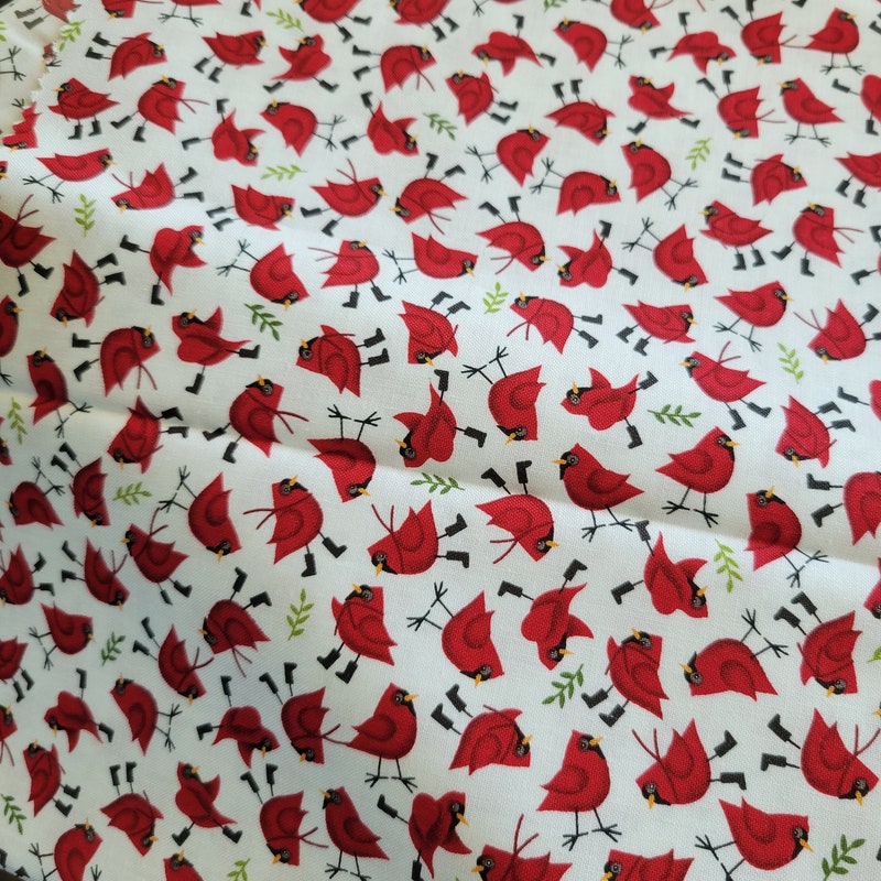 Winter Cardinals Quilt Fabric - Etsy