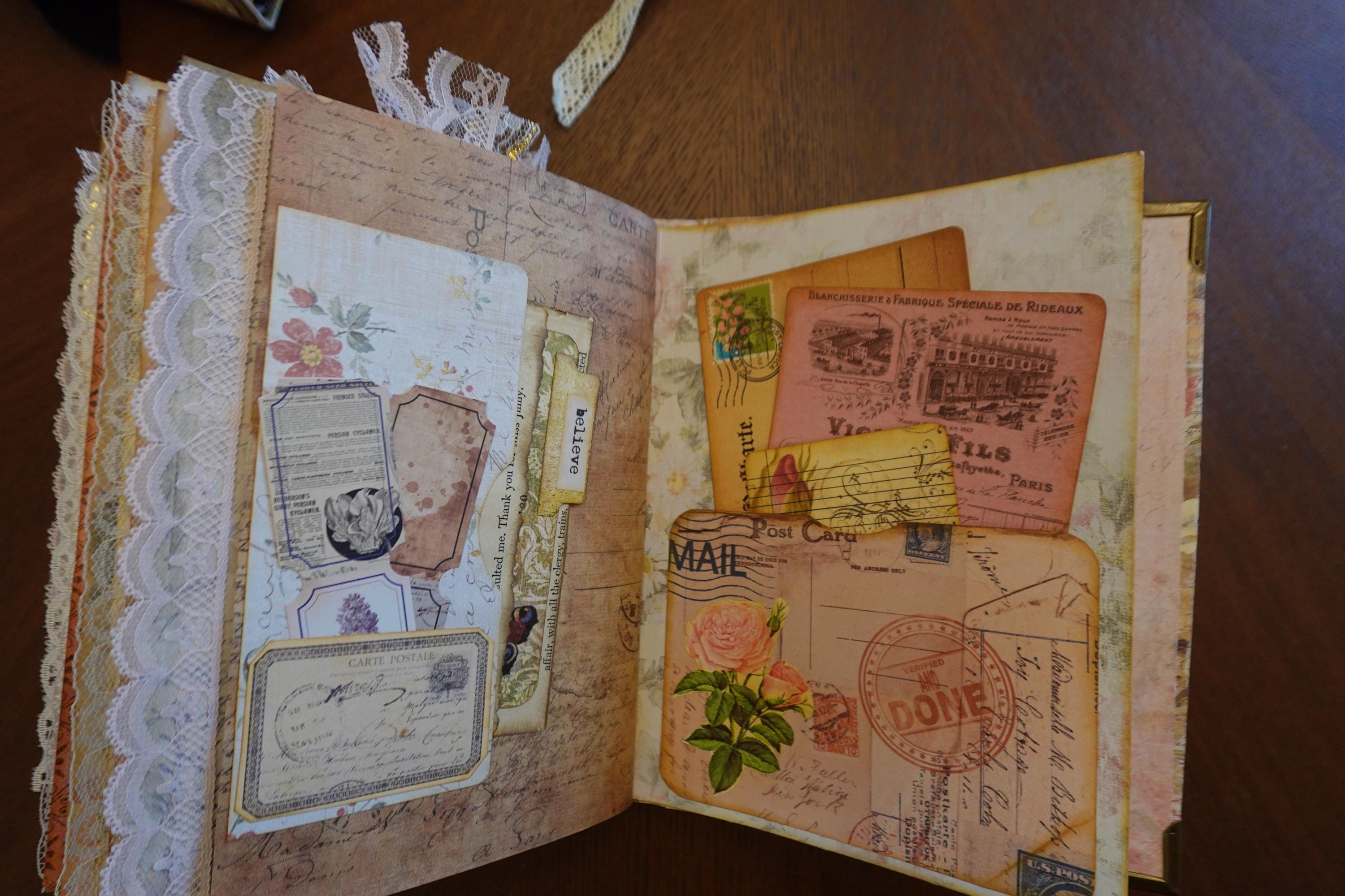 Vintage Rose Junk Journal - Etsy