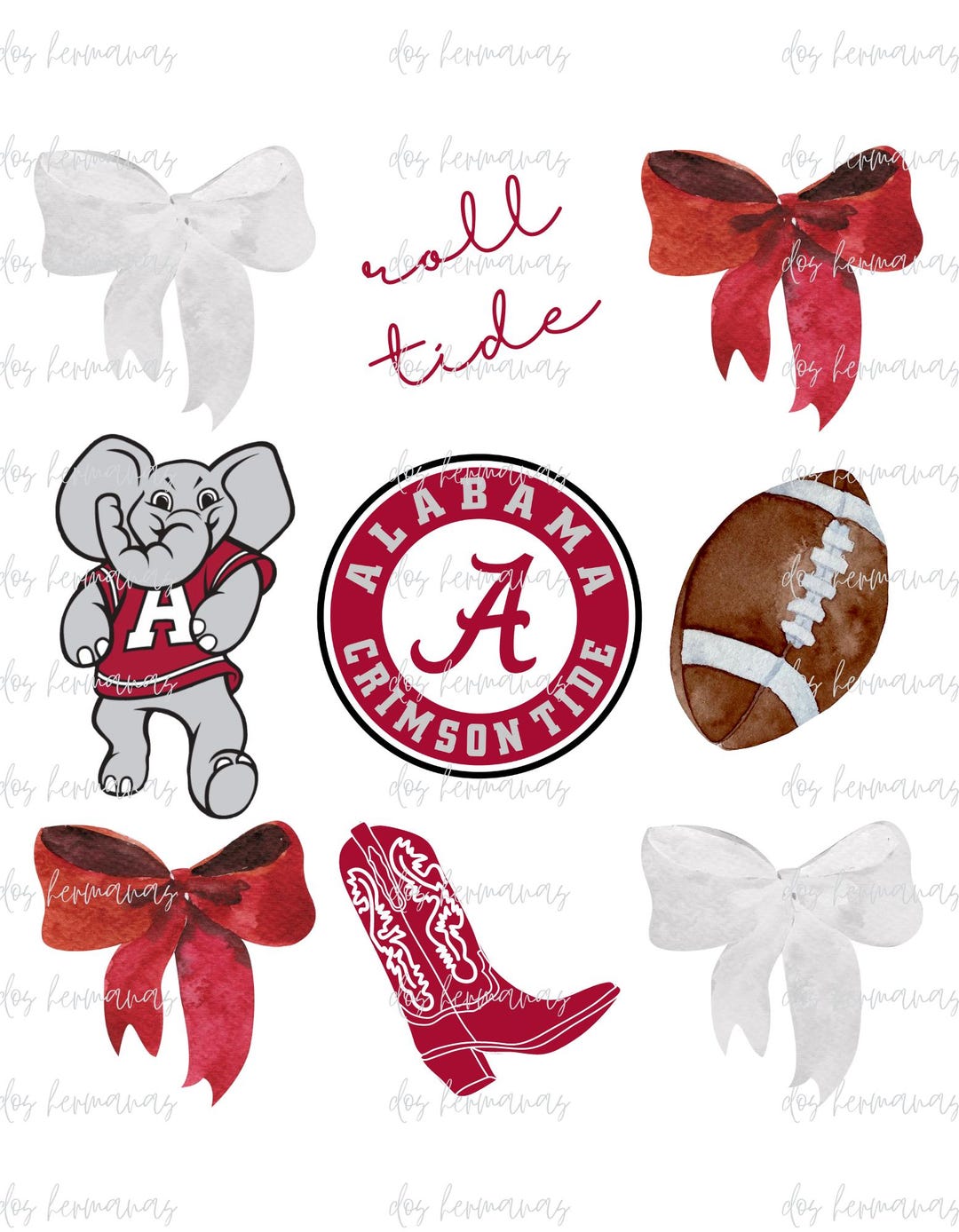 Alabama, Spirit, Bows Coquette, Trendy, PNG, Digital - Etsy