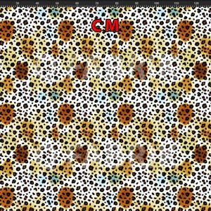 Colorful Leopard Print Sequin Fabric, Exotic Animal Print, Watercolor ...