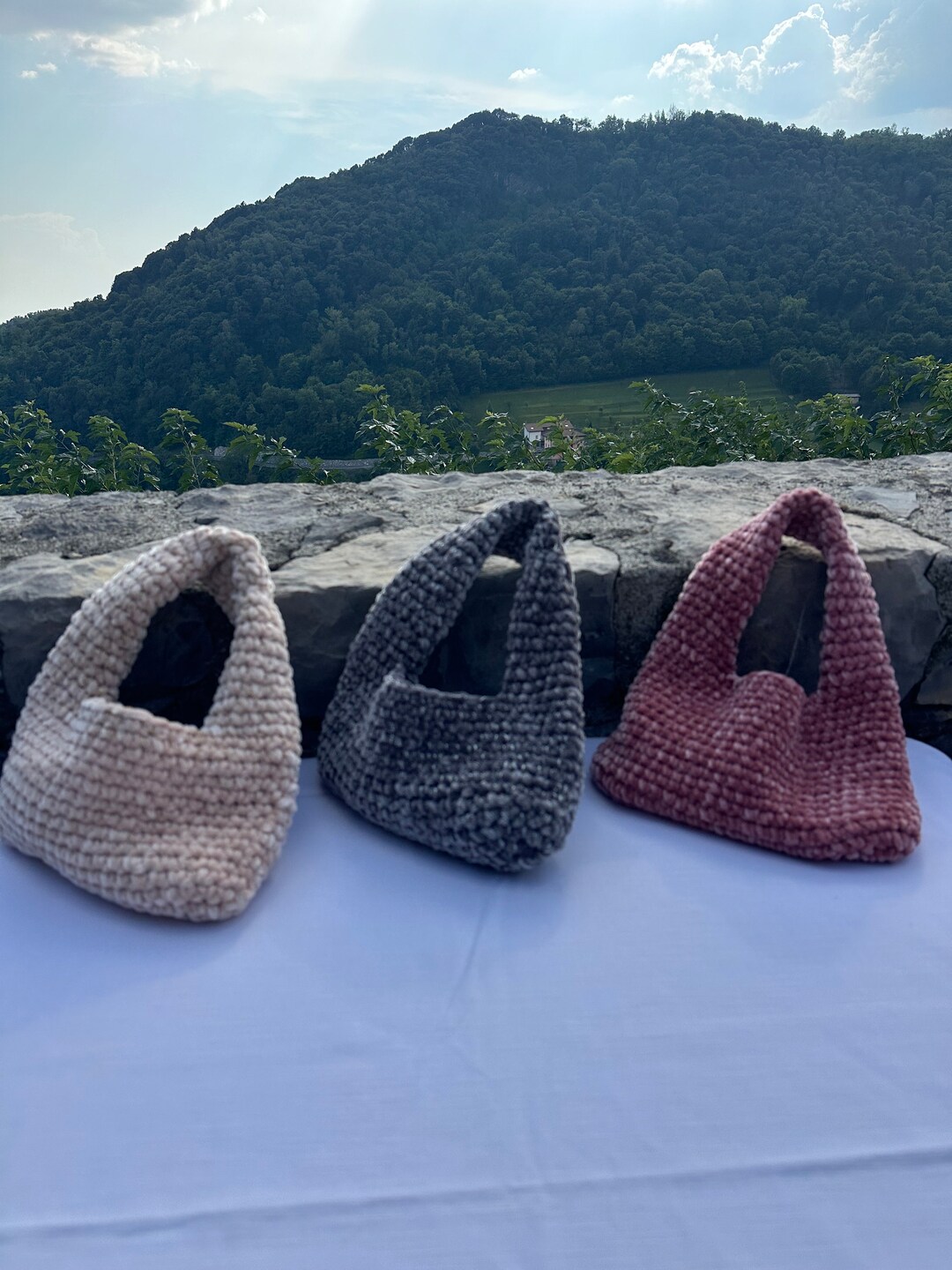 Hand Crocheted Chenille Bag - Etsy